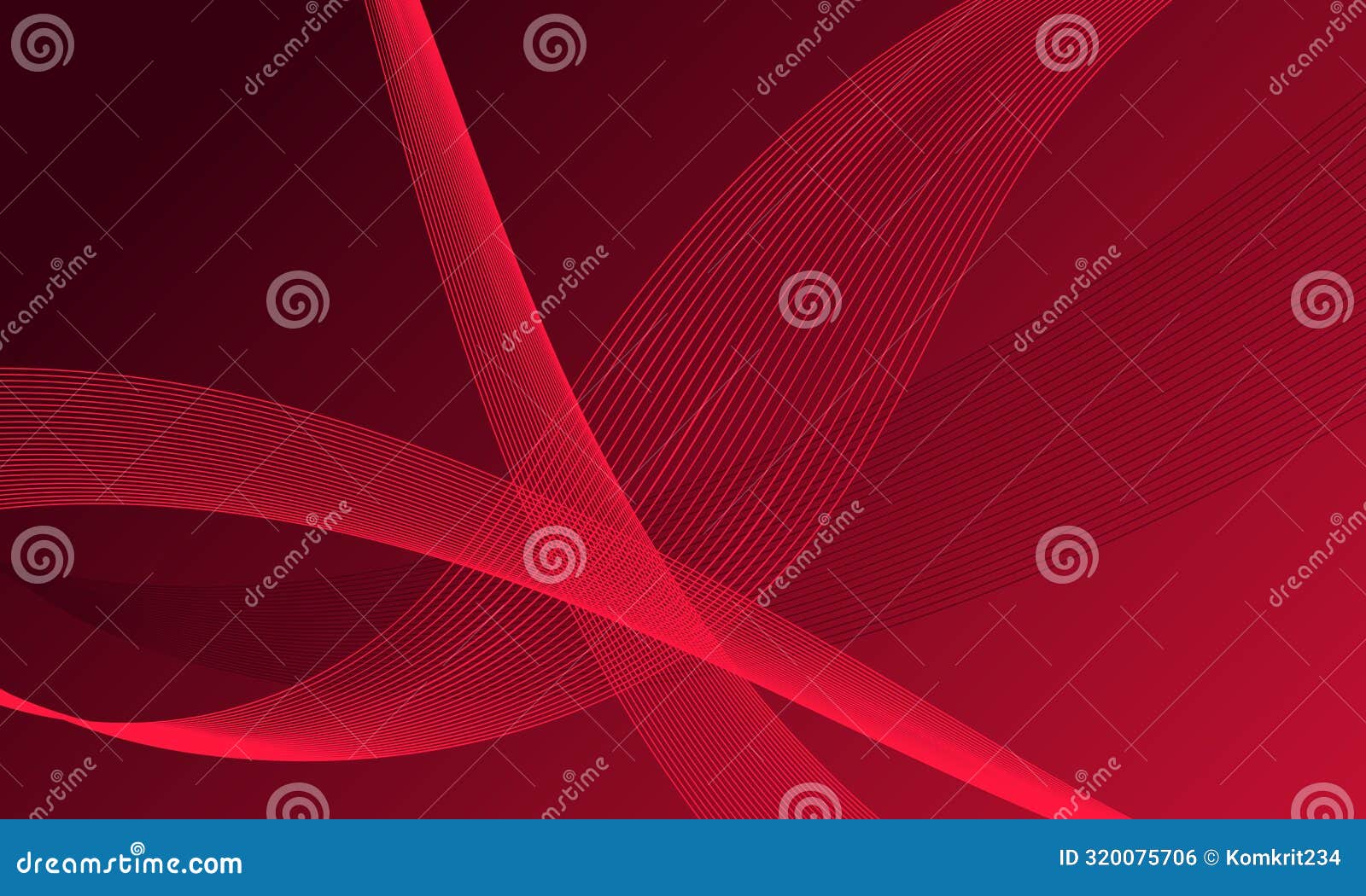 Red Lines Wave Curves with Gradient Abstract Background Stock ...