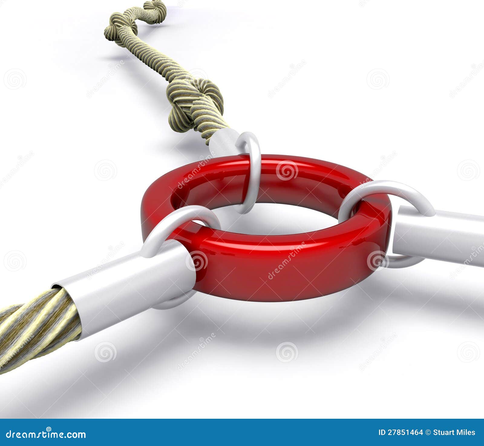 Red Link Shows Attached Connection Stock Illustration - Illustration of ...