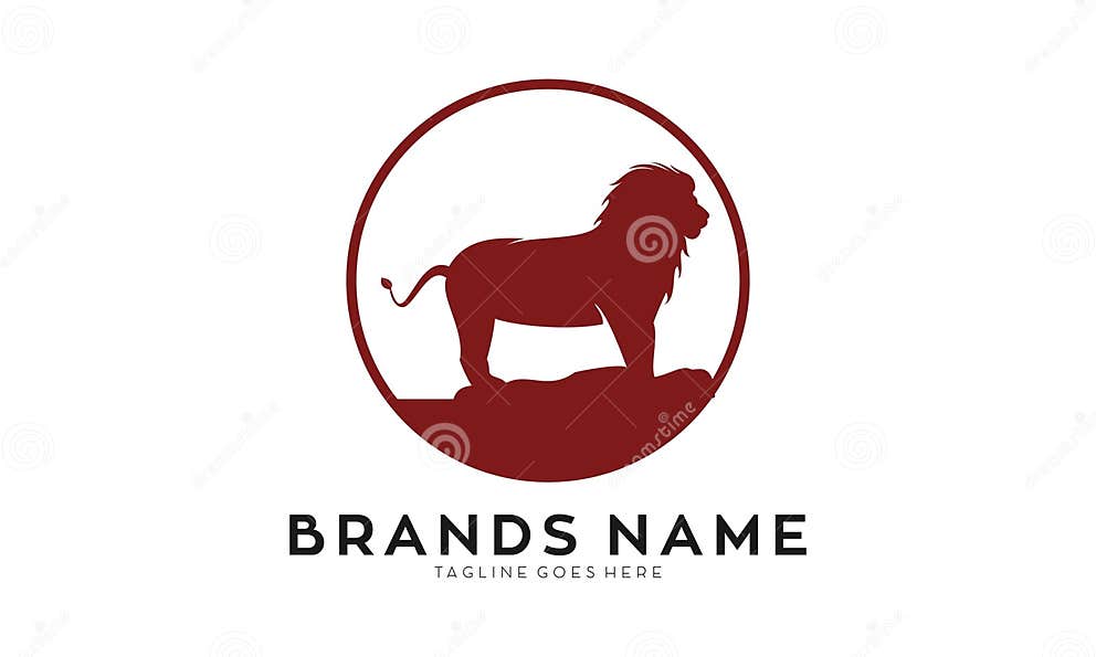 Red Lion Illustration Vector Logo Stock Vector - Illustration of mascot ...