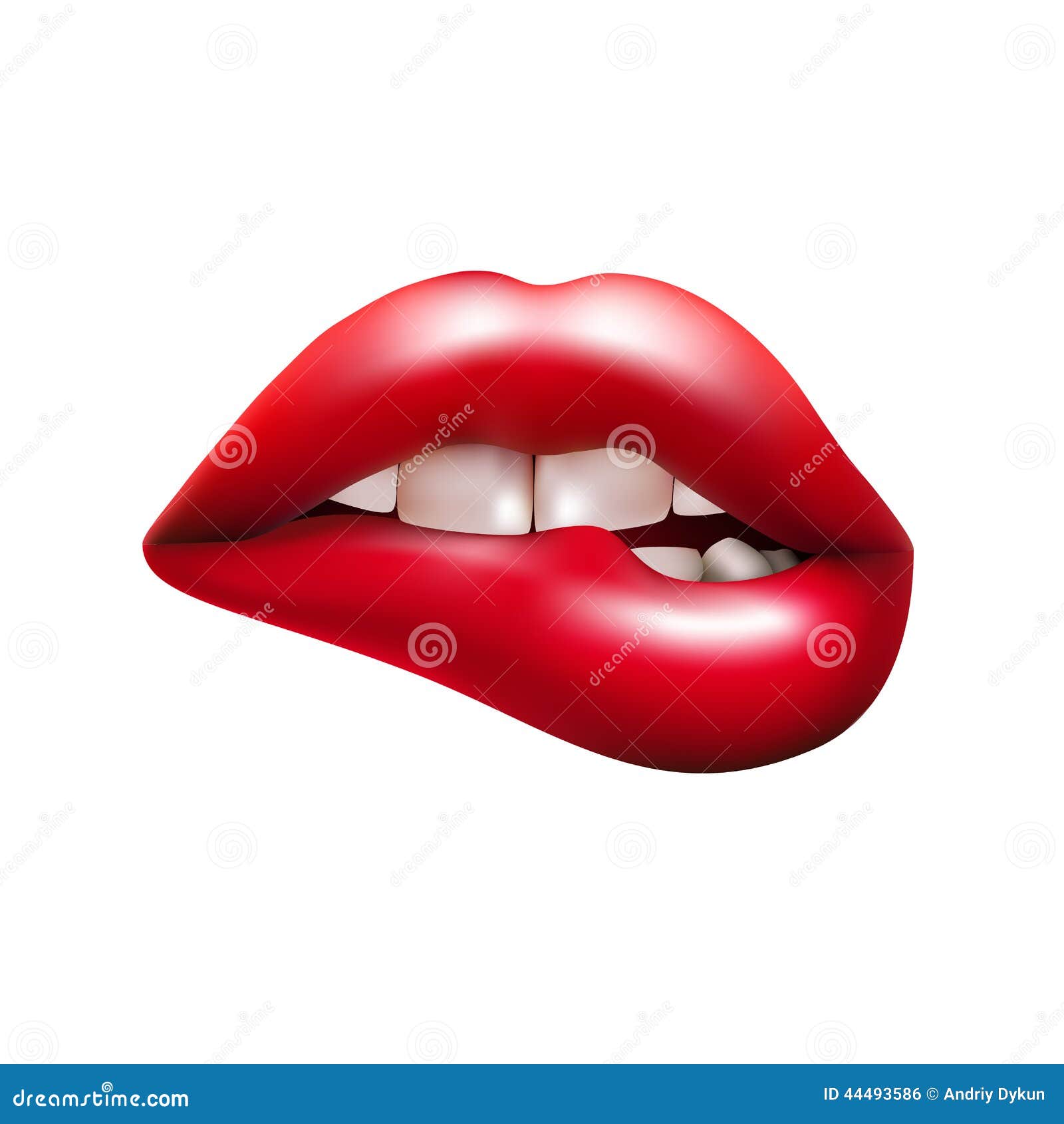 Biting Red Lip