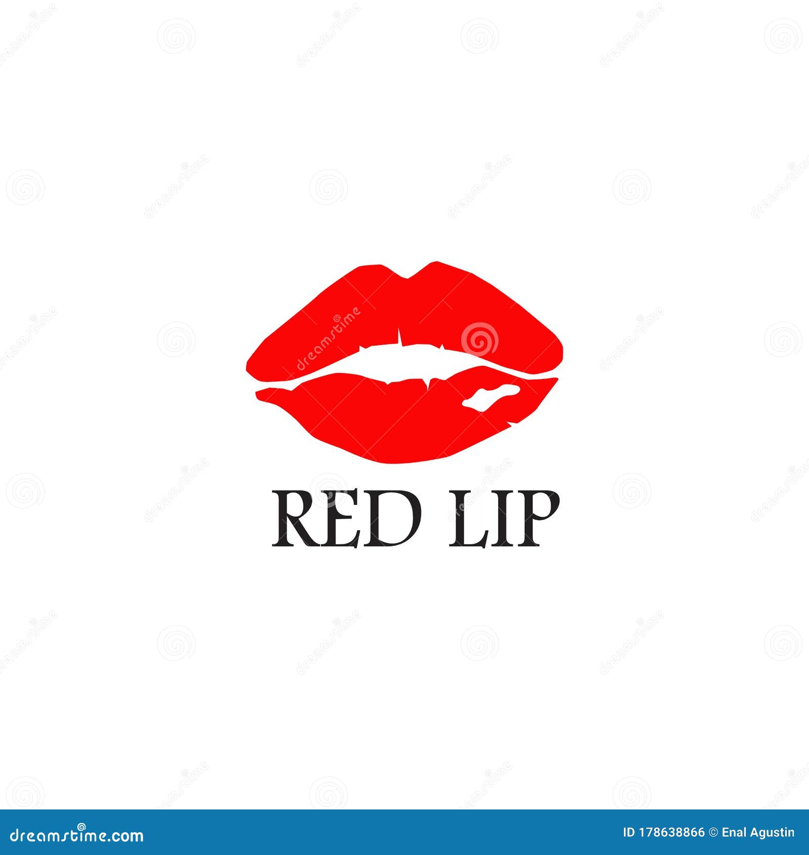 Red Lip Icon Logo Design Template Stock Vector - Illustration of ...
