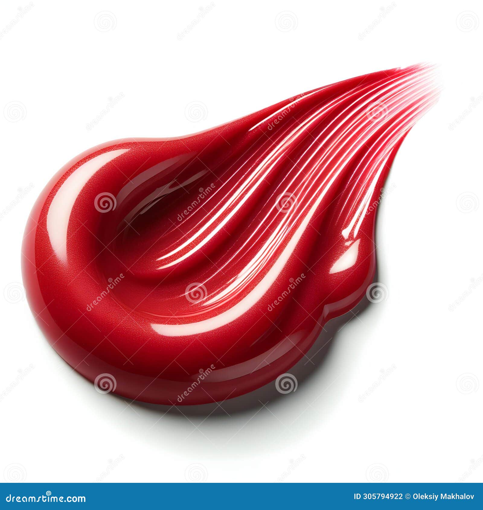 Red Lipgloss Smear Isolated On White Background Stock Photo ...