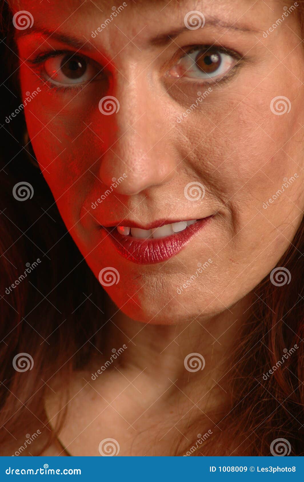 Red lips stock image. Image of chin, makeup, lips, female - 1008009