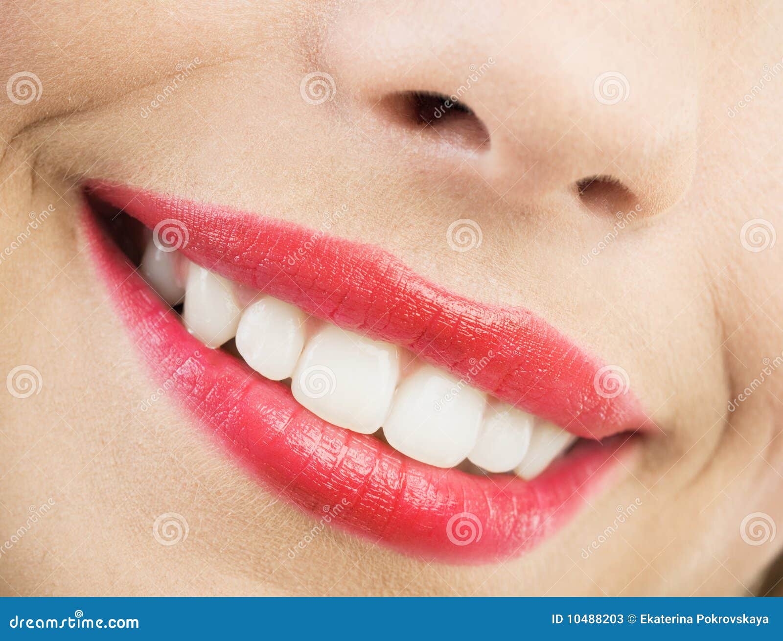 Red lips stock image. Image of teeth, color, human, smile - 10488203