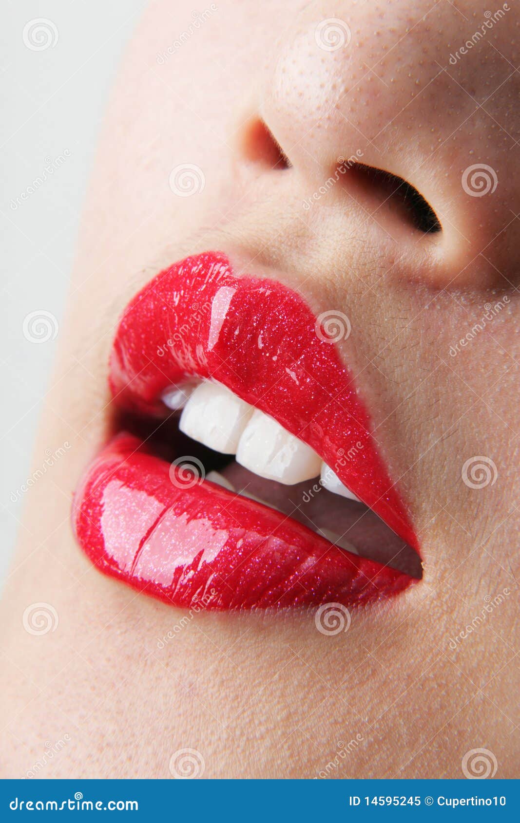 Red lips stock image. Image of females, women, attractive - 14595245