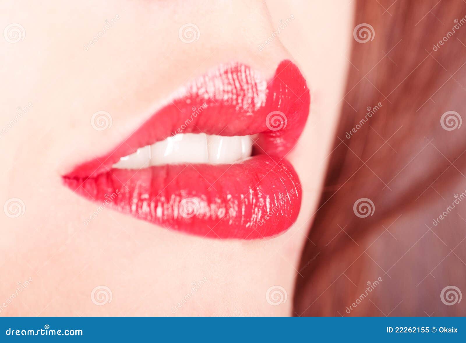 Red lips stock image. Image of expression, girls, closeup - 22262155
