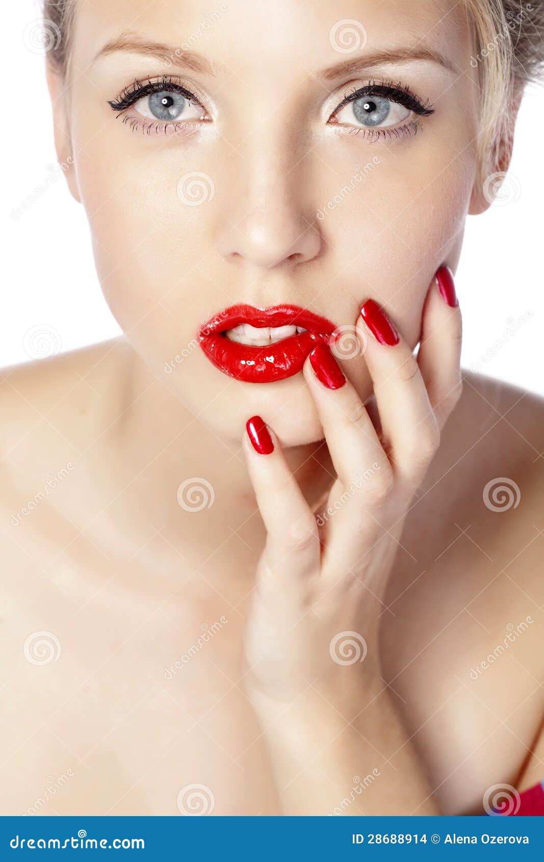 Red lips stock photo. Image of bright, gorgeous, glance - 28688914