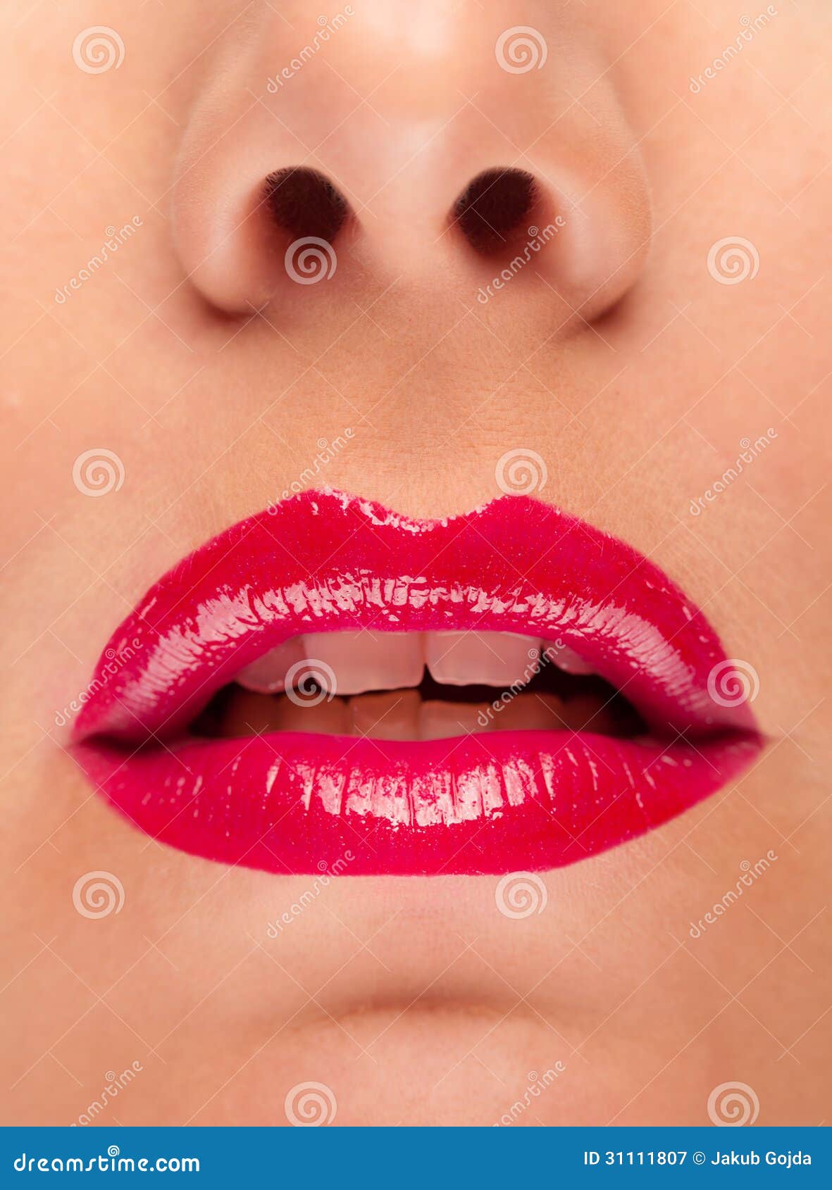 Red lips stock image. Image of style, closeup, white - 31111807