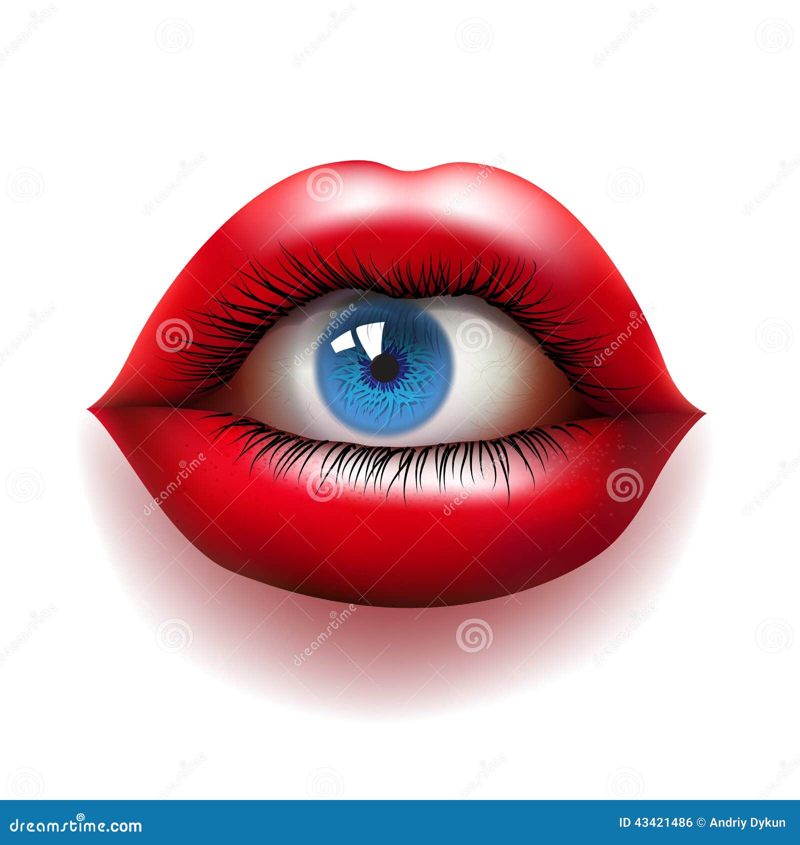 Colourful Lips And Eyes