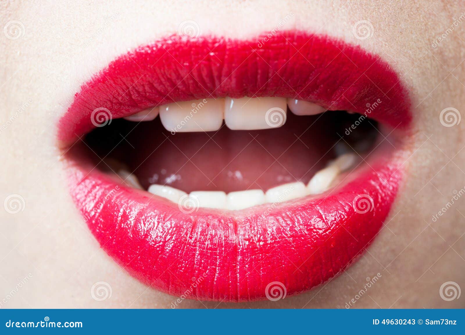 Red lips stock image. Image of human, grooming, makeup - 49630243