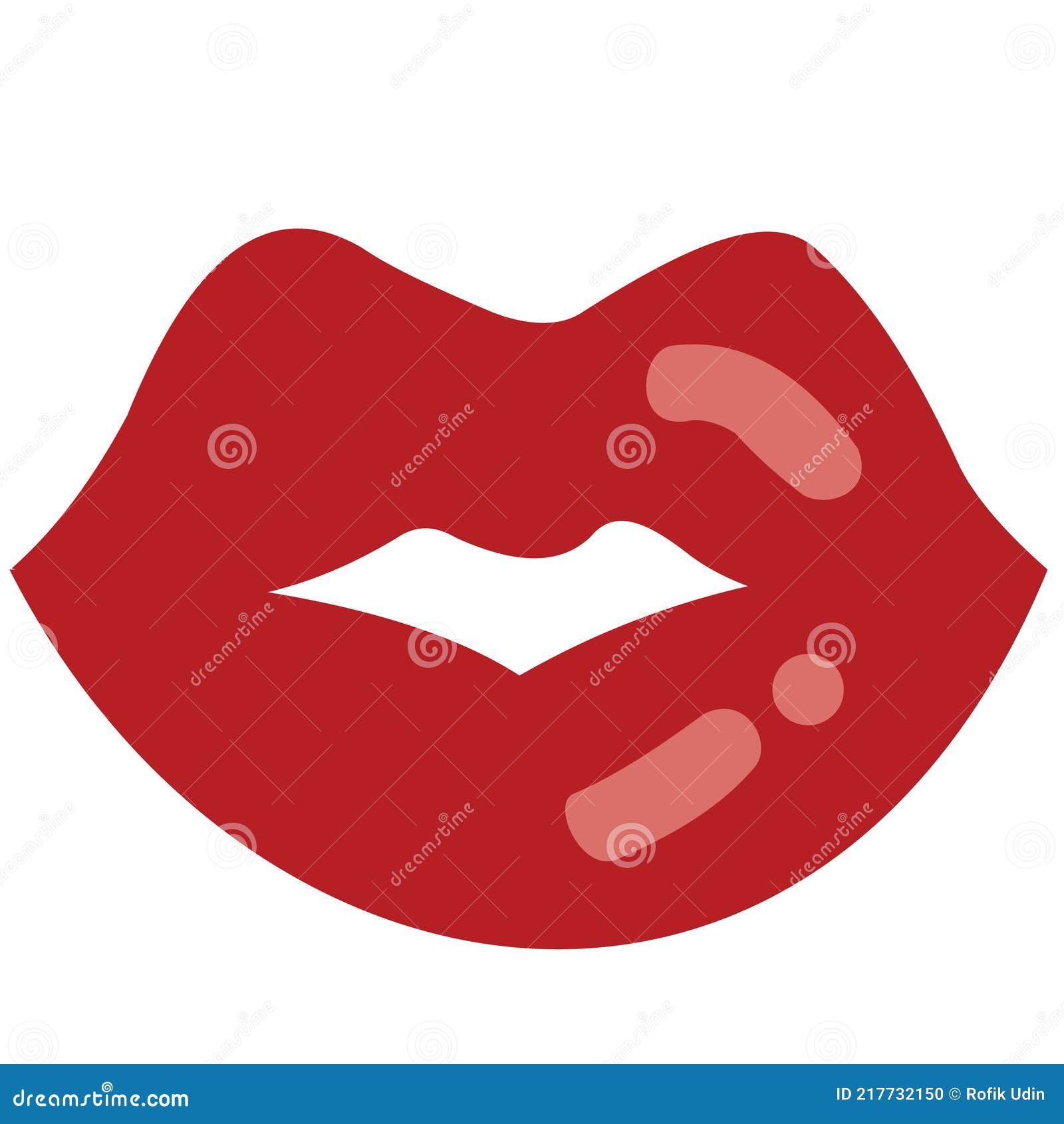 Red lips icon stock vector. Illustration of graphical - 217732150
