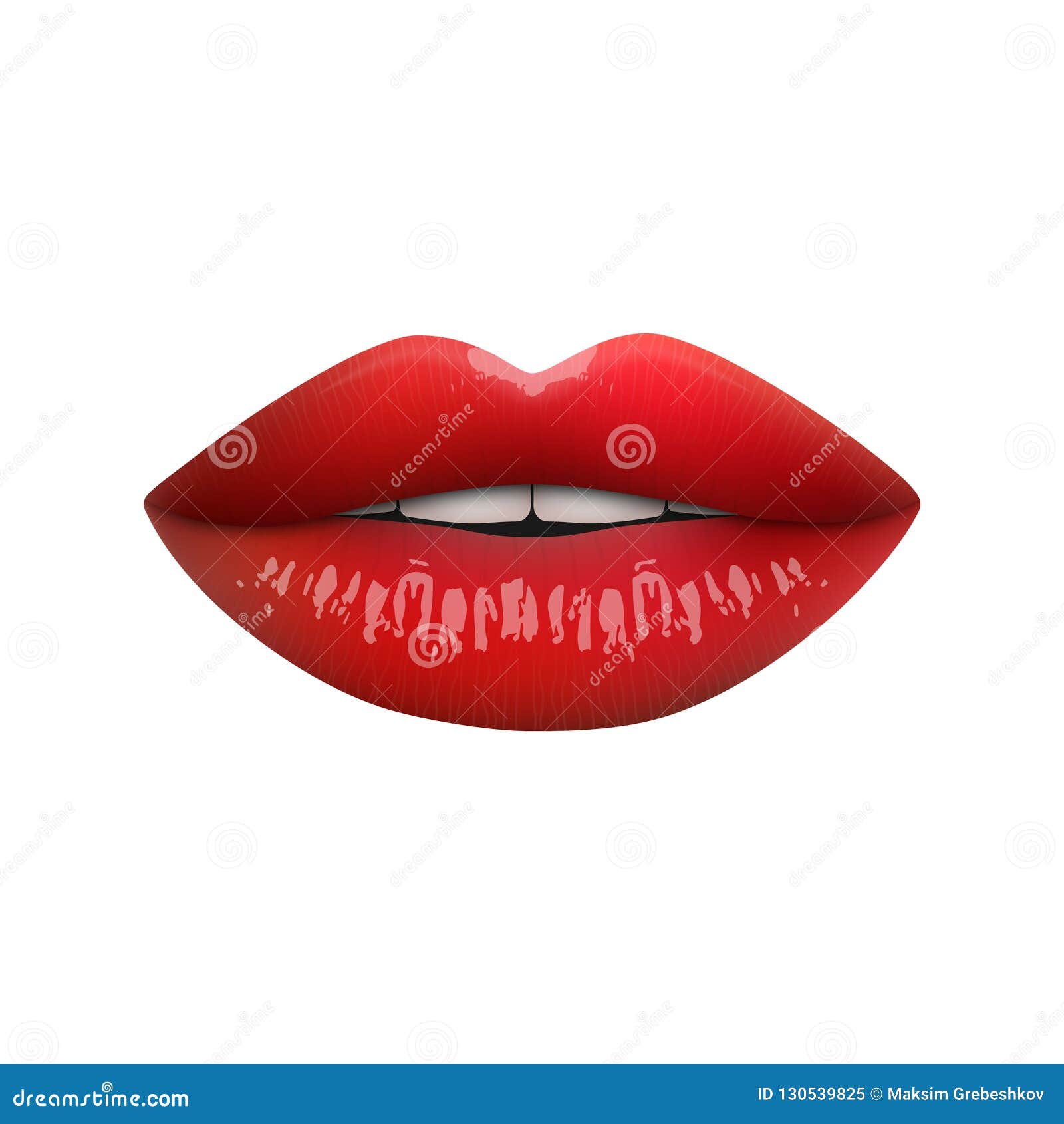 Red lips isolated stock illustration. Illustration of lady - 130539825