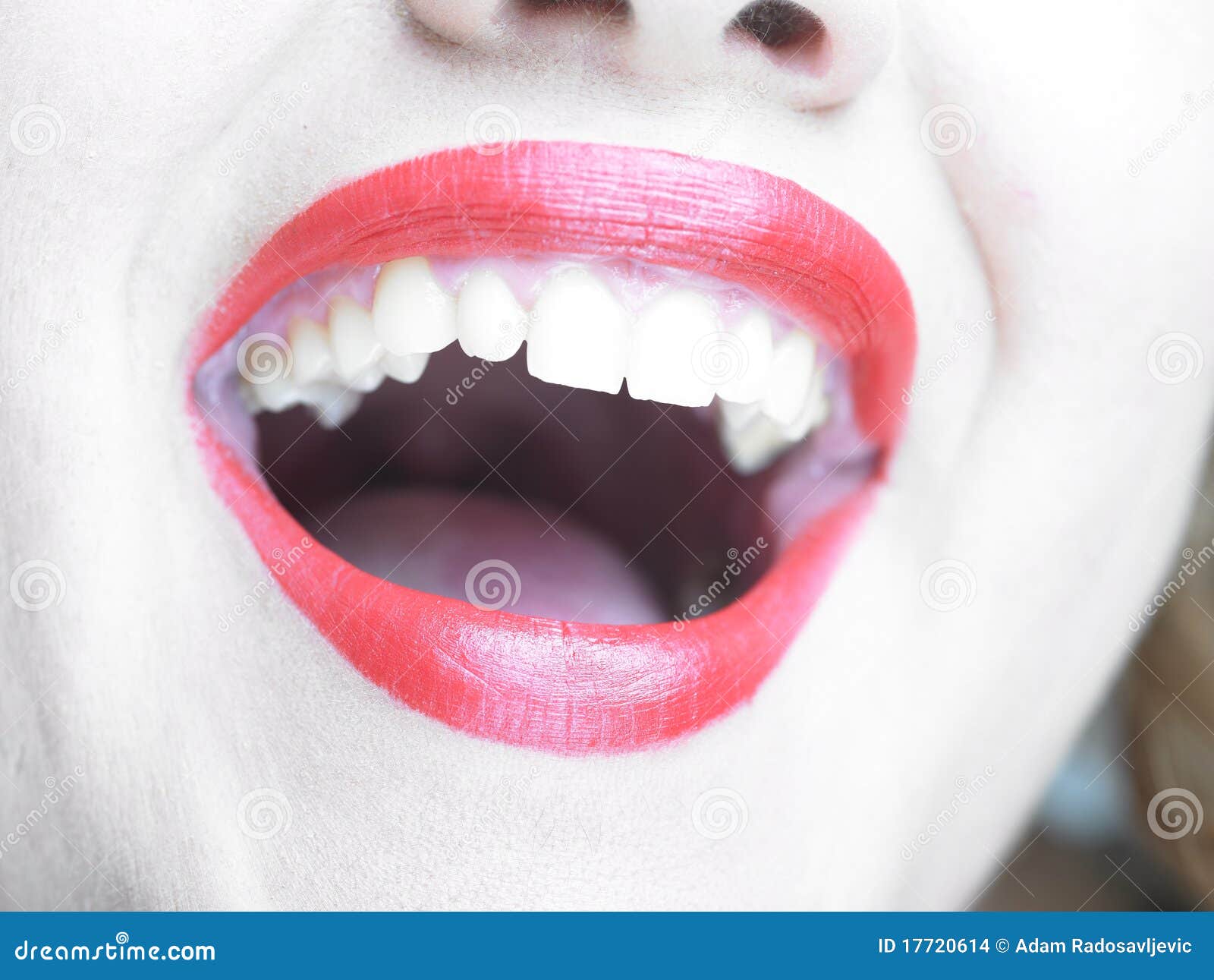 Red Lips Laughing stock photo. Image of female, beautiful - 17720614