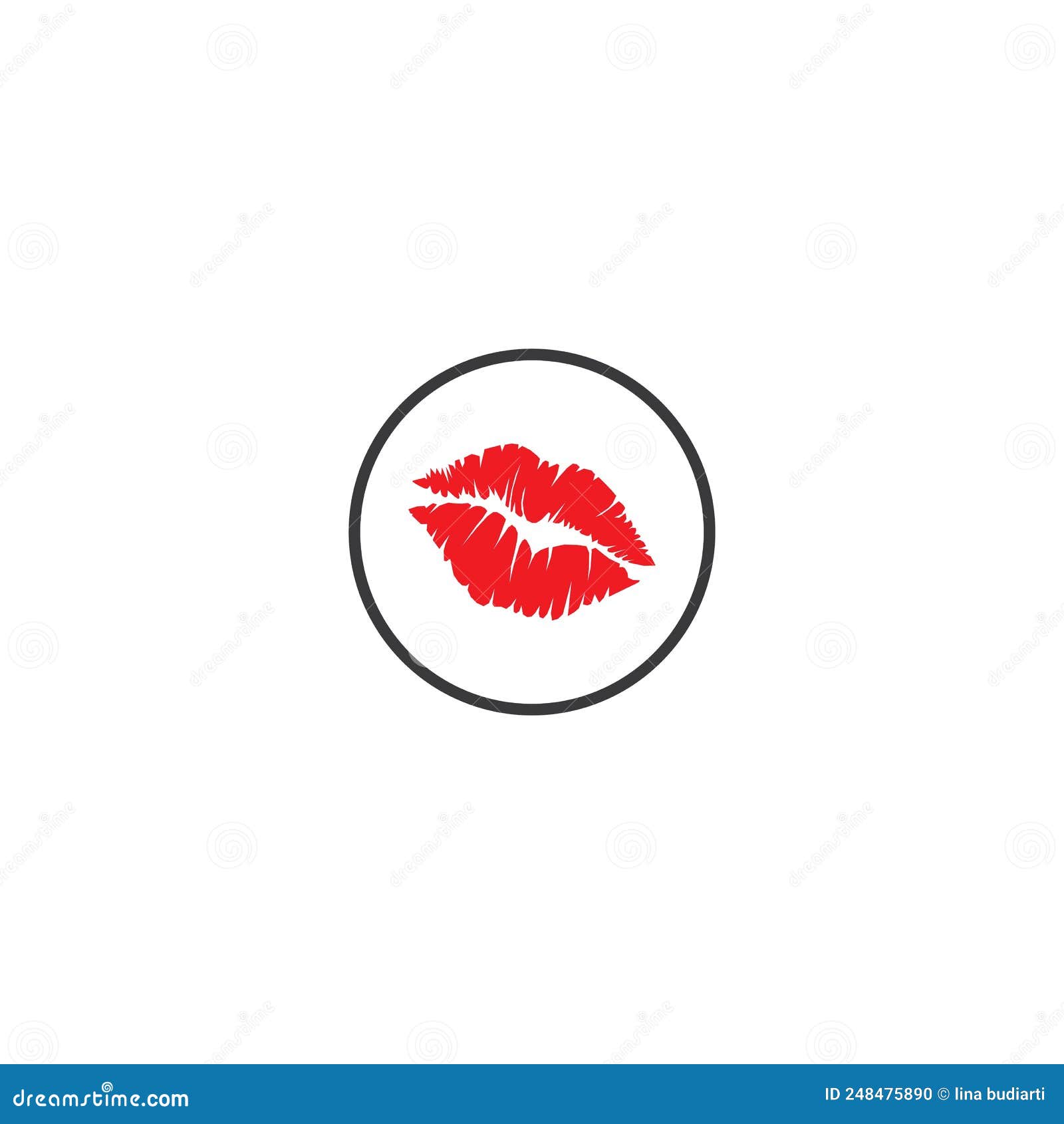 Red lips logo stock vector. Illustration of lust, shape - 248475890