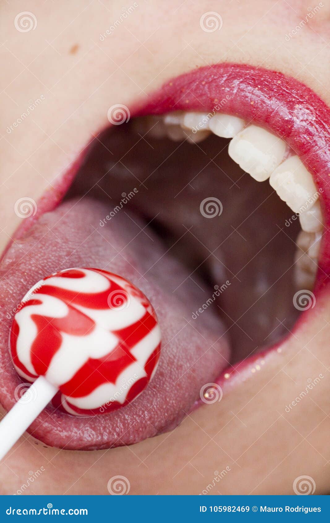 Red lips with lollipop stock image. Image of lollipop - 105982469