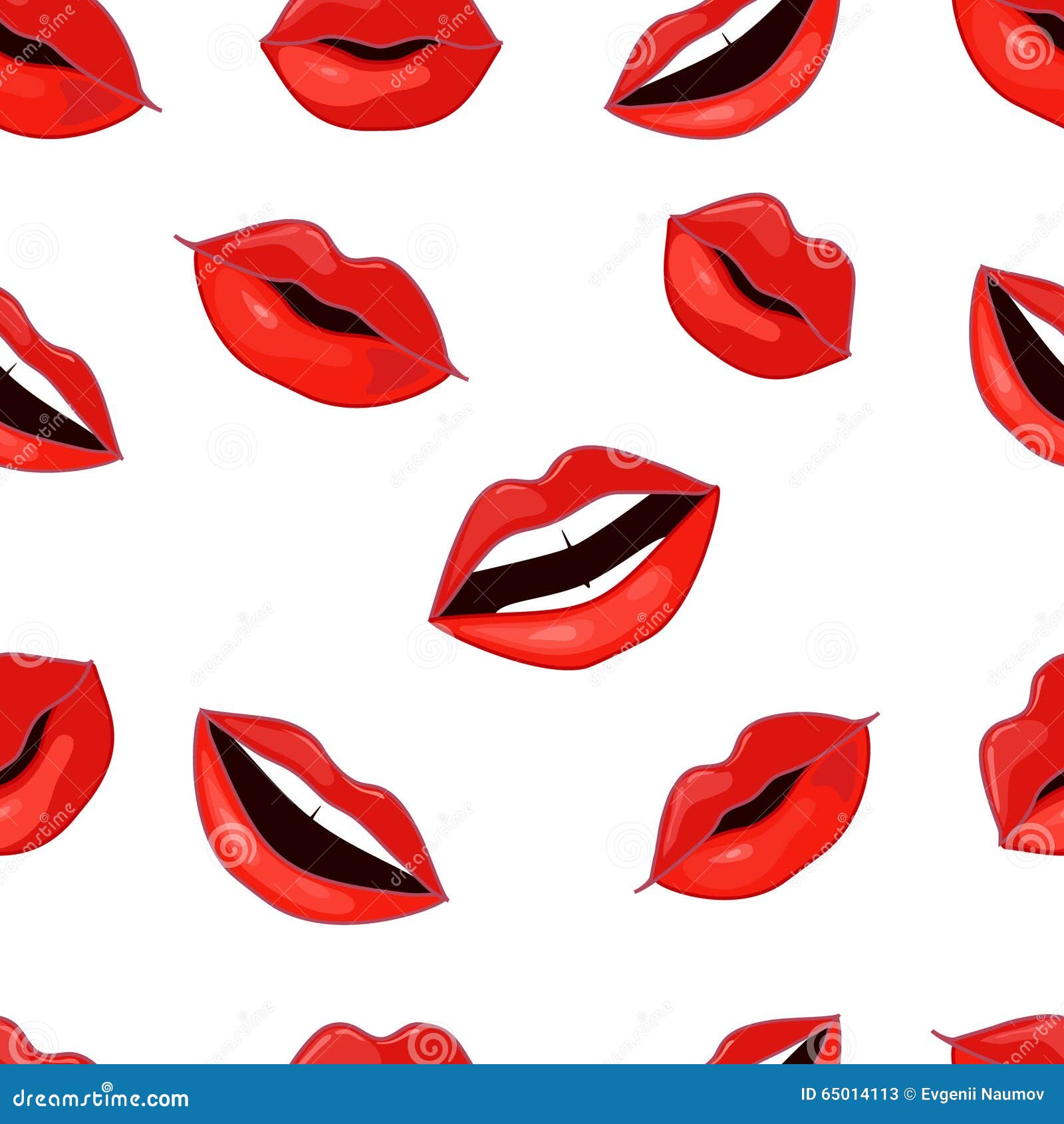 Red Lips Pattern. Vector Illustration Stock Vector - Illustration of ...