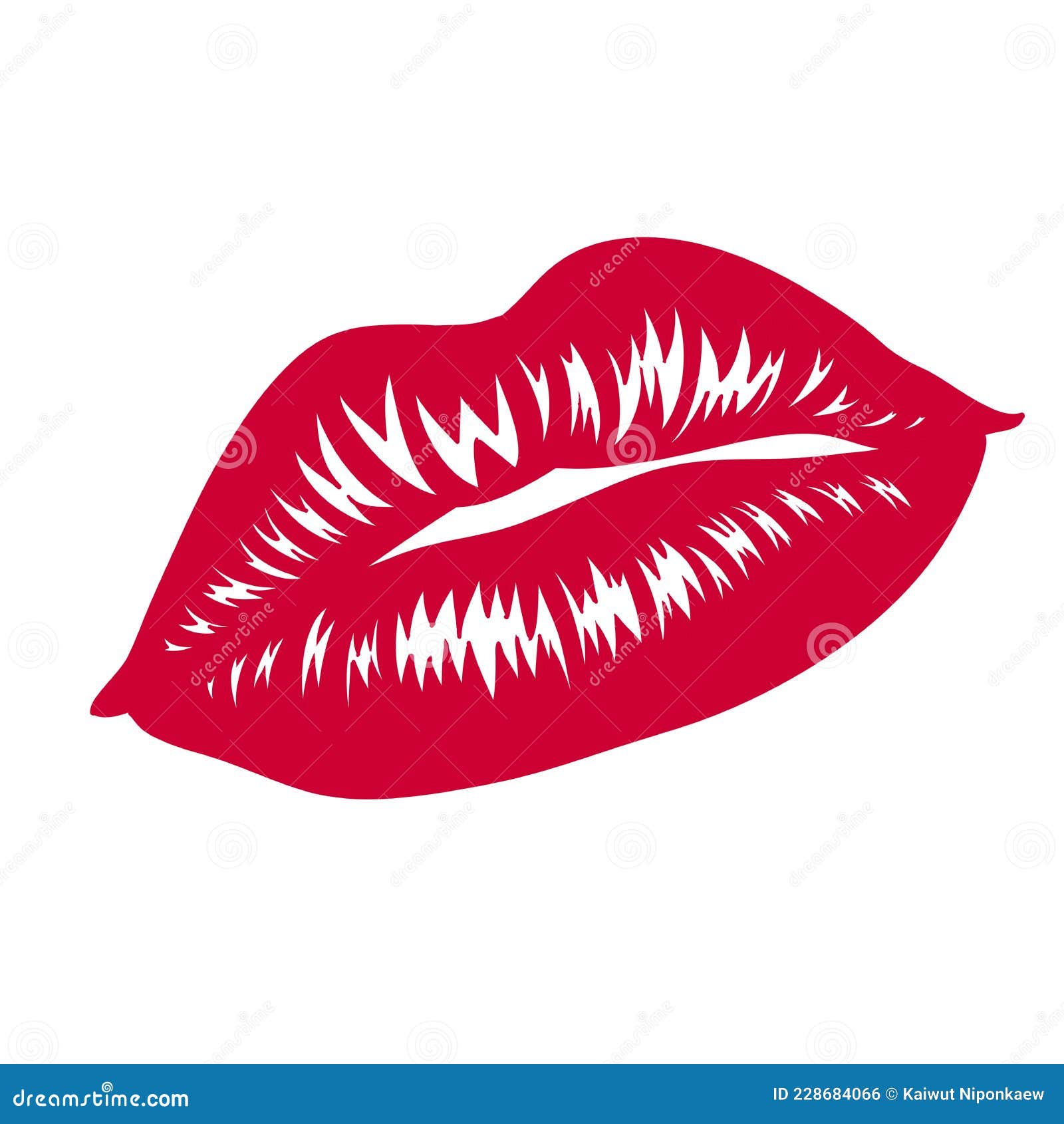 Red lips stock vector. Illustration of icon, mouth, romantic - 228684066