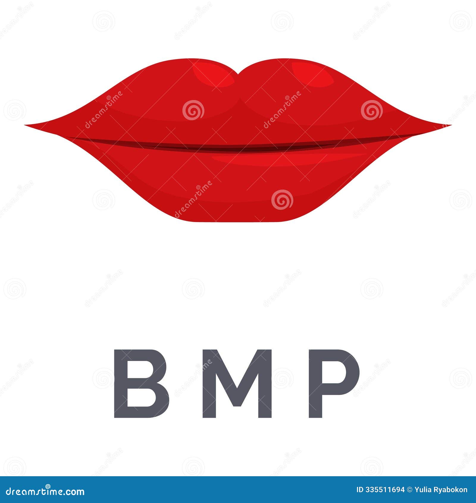 Red Lips Showing Blowing a Kiss Expression for Bmp Medical Condition ...