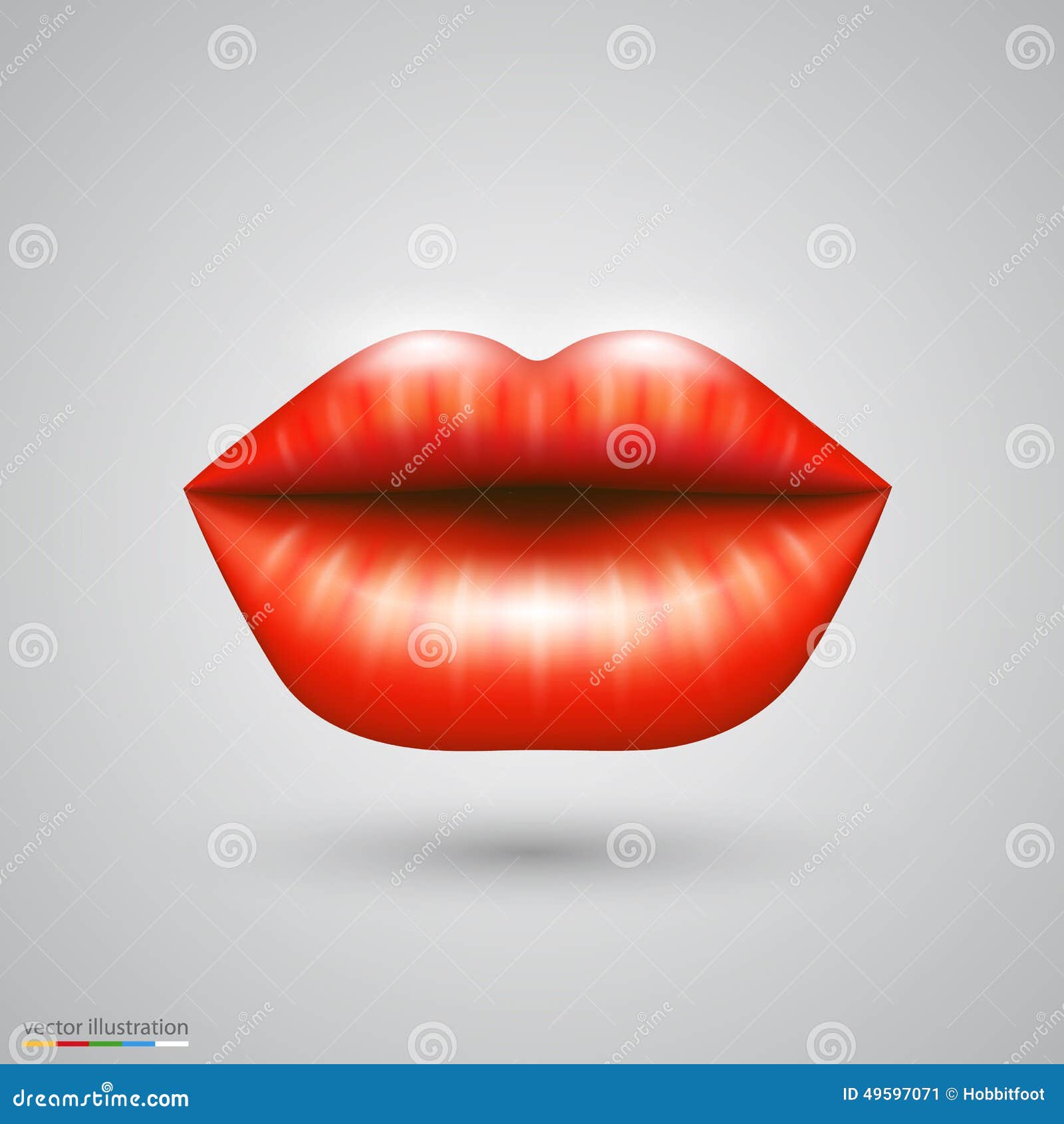 Red lips. Vector stock vector. Illustration of seductive - 49597071