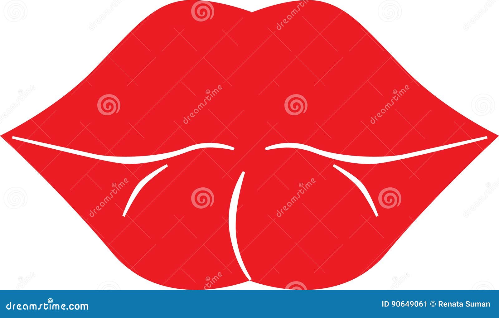 Red lips vector stock vector. Illustration of lipstick - 90649061