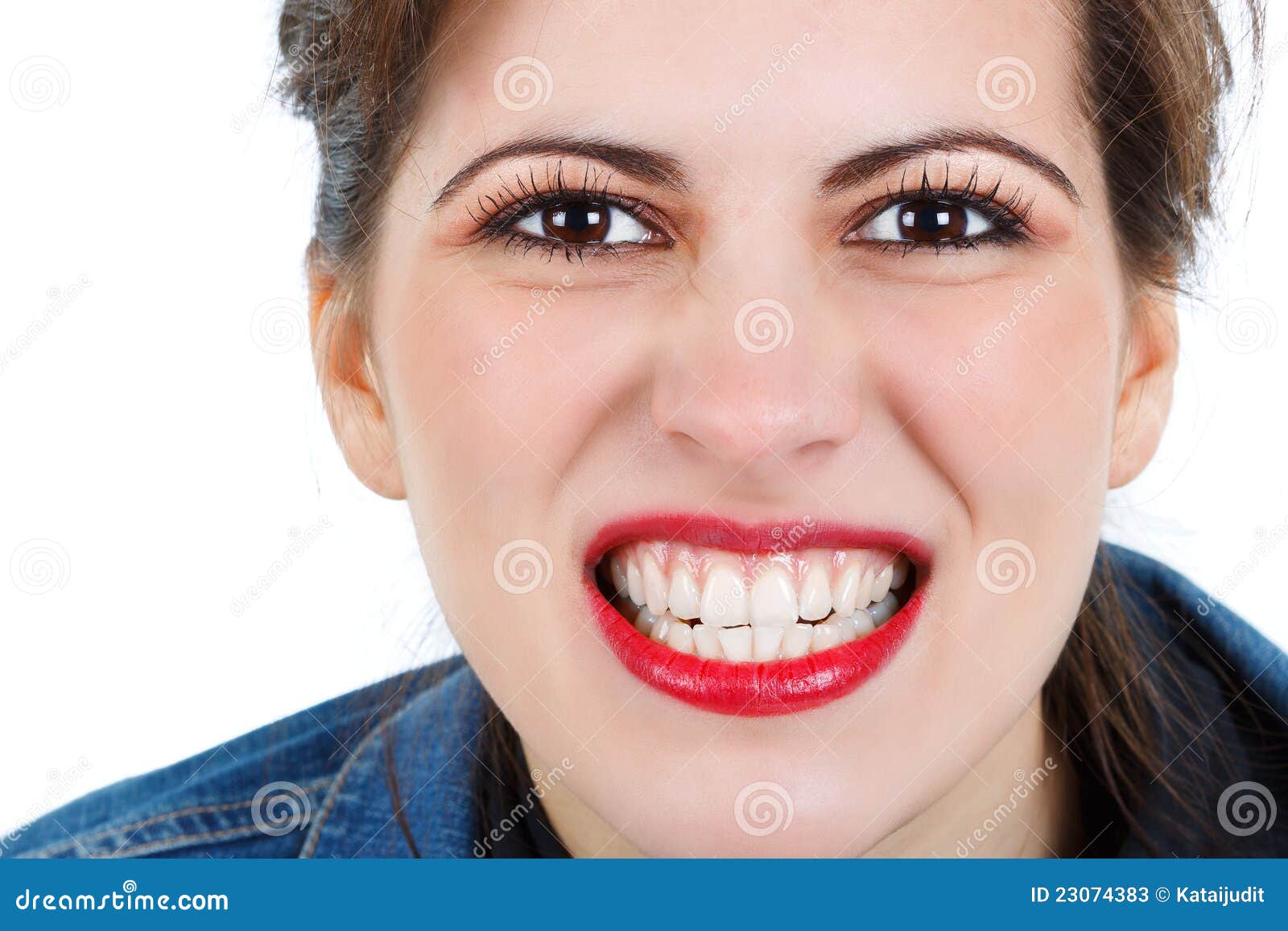 Red lips, white teeth stock image. Image of isolated - 23074383