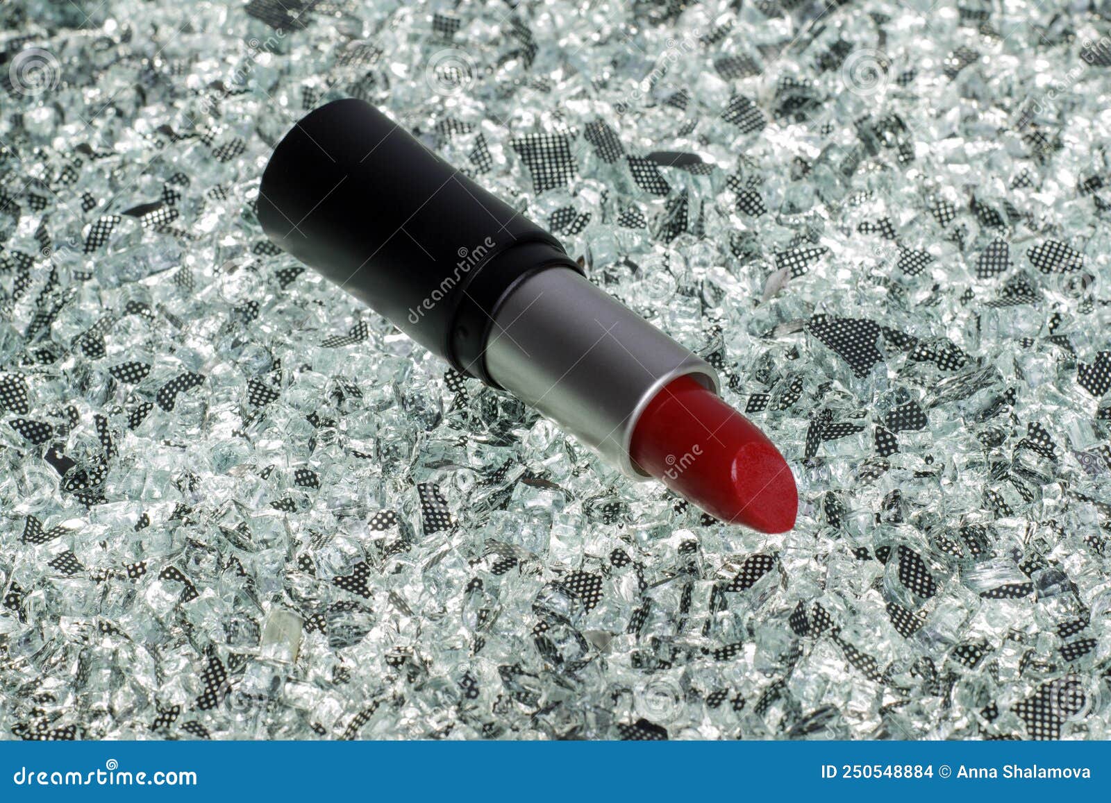 Red Lipstick on Abstract Glass Background Stock Photo - Image of luxury ...