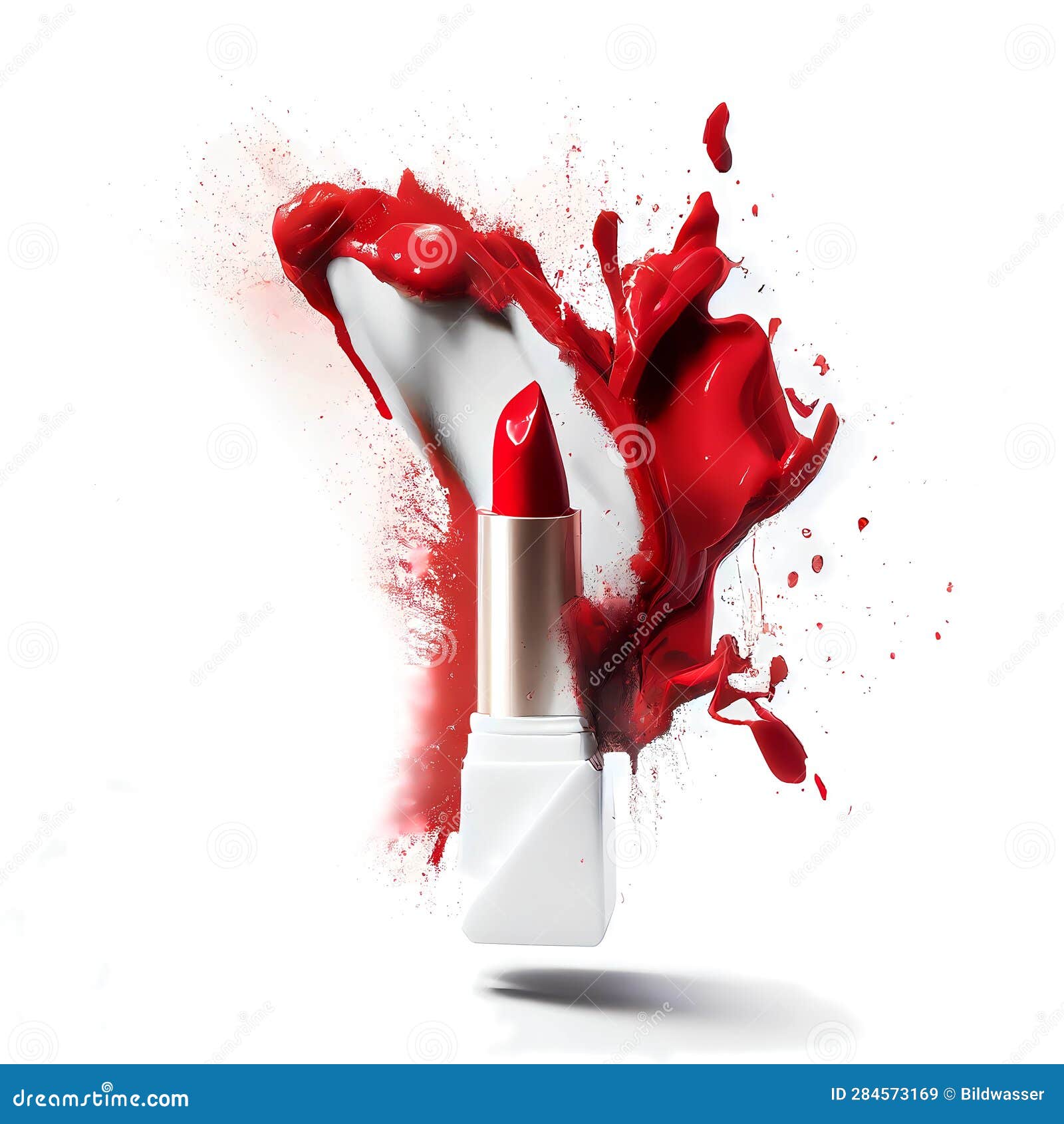 Red Lipstick Exploding. Generative Ai Design Stock Illustration ... Red Lipstick Exploding. Generative Ai Design Stock Illustration ...