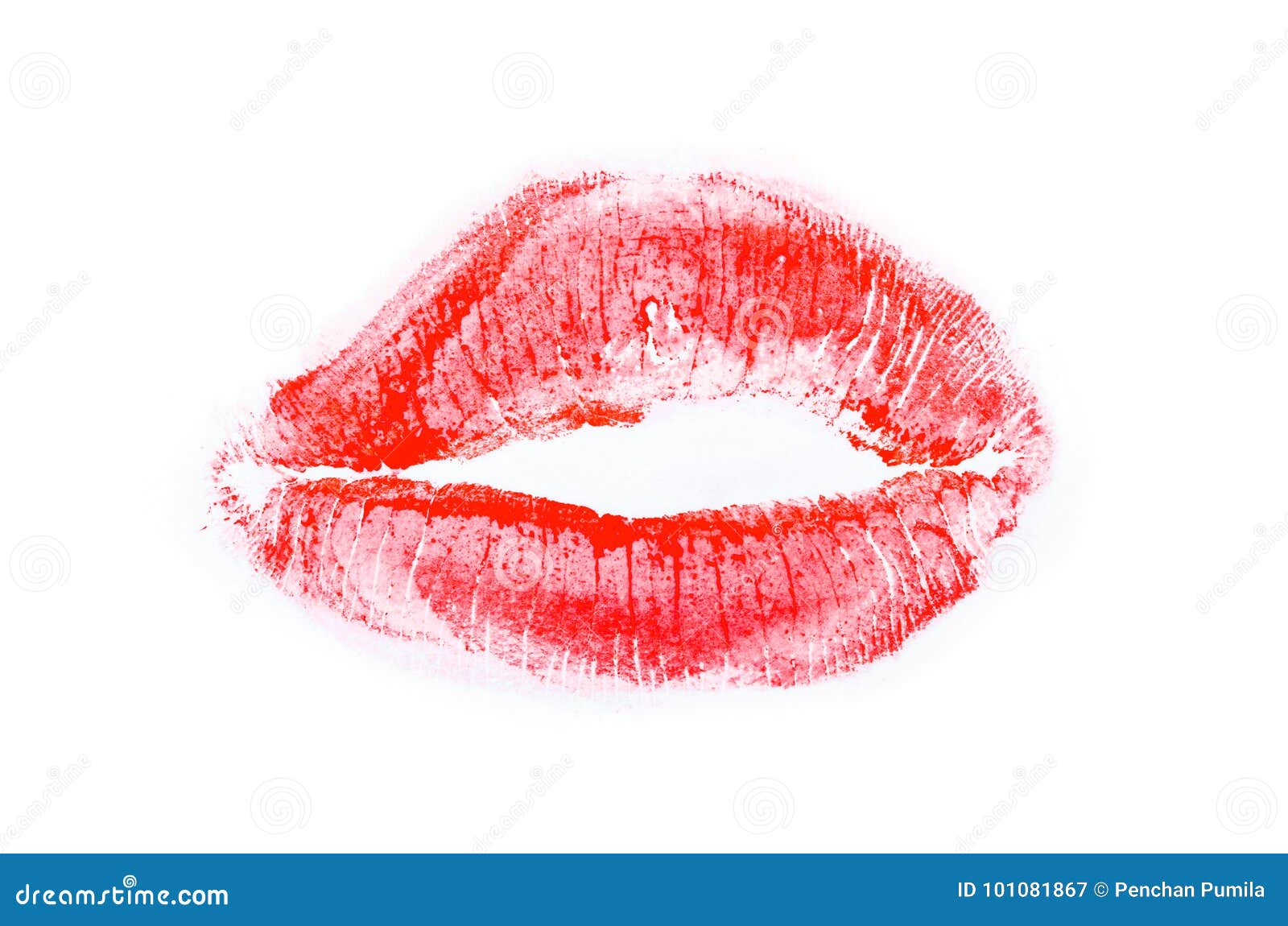 Red lipstick mark. stock image. Image of girl, glamour - 101081867