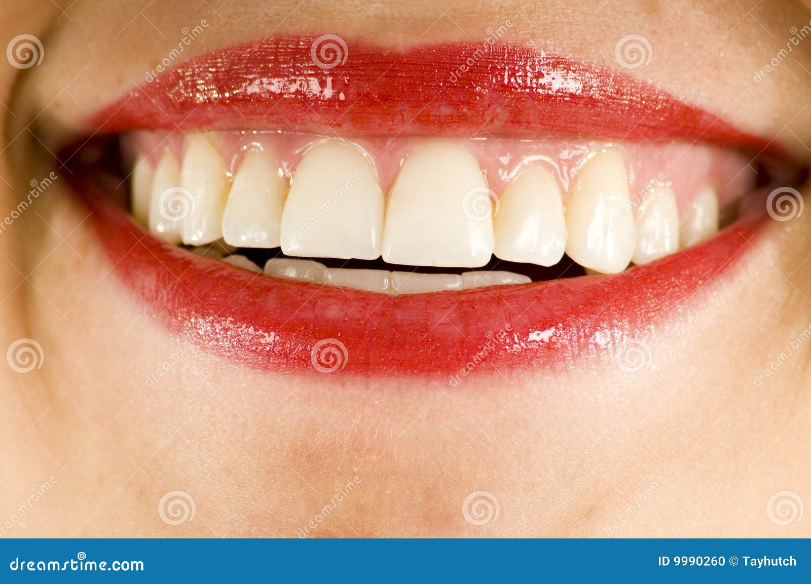 Red lipstick smile stock photo. Image of face, glossy - 9990260