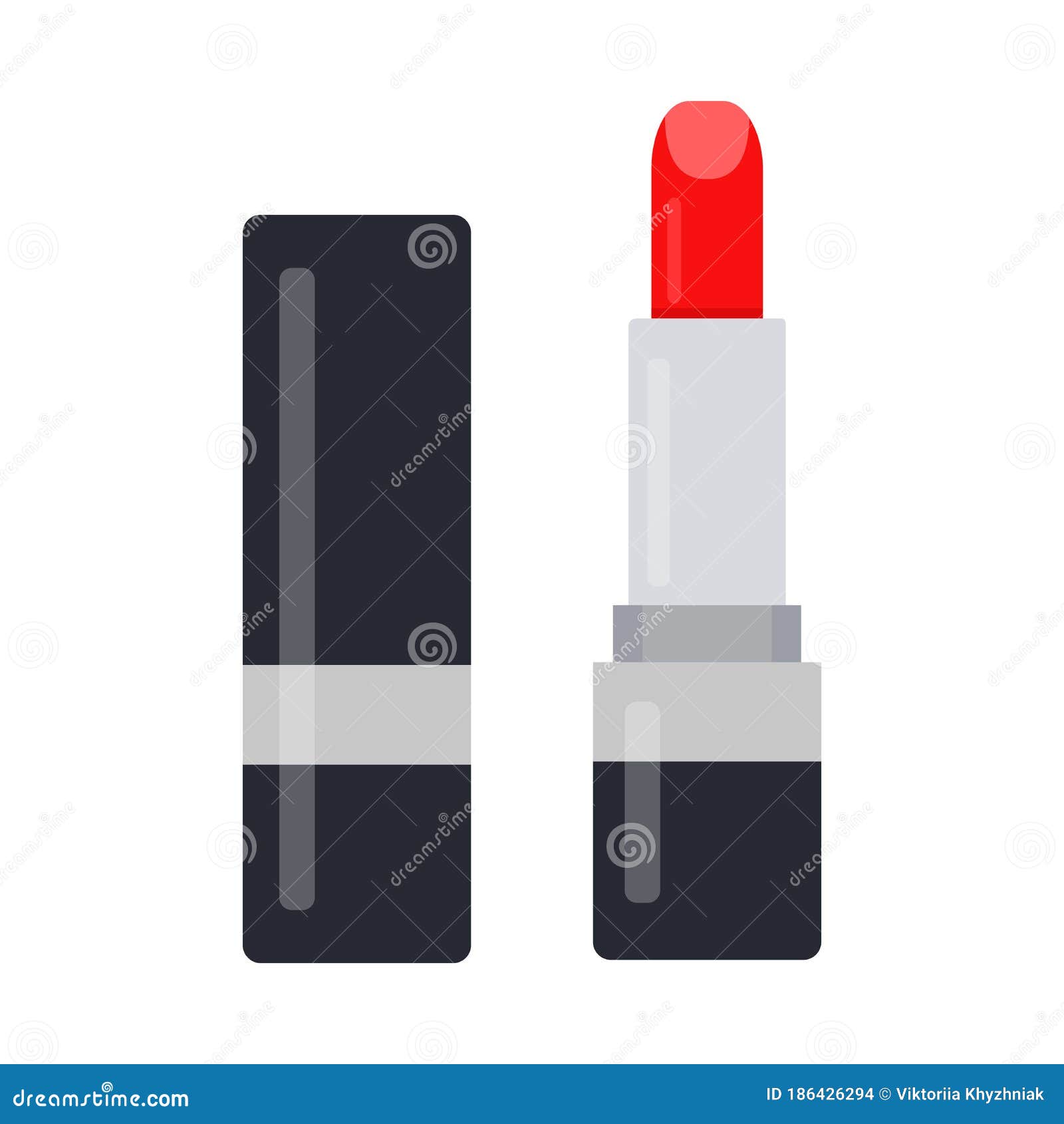 Red Lipstick Vector Flat Isolated Stock Vector - Illustration of flat ...