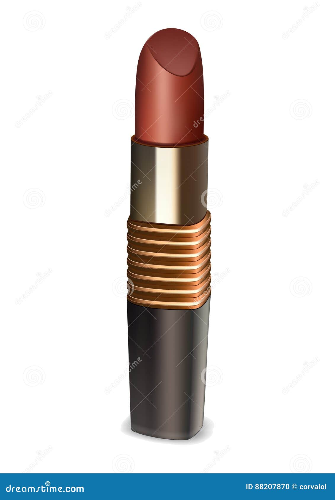 Red Lipstick on White Background Vector. Stock Vector - Illustration of ...