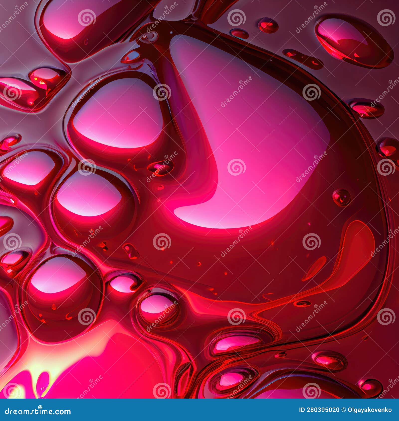Red Liquid Abstract Background, Like in 3D Style, Ai Generation Stock ...