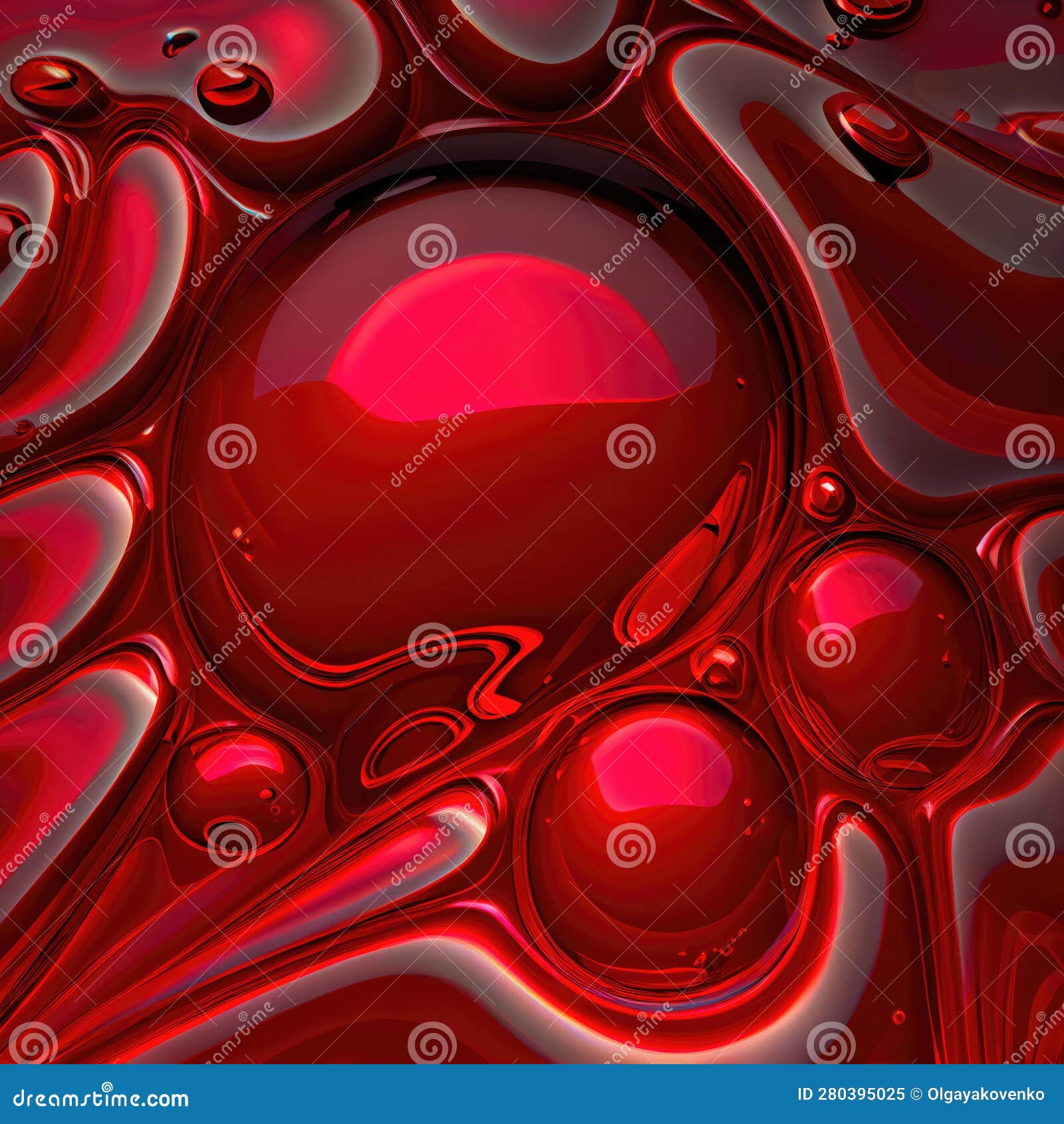 Red Liquid Abstract Background, Like in 3D Style, Ai Generation Stock ...