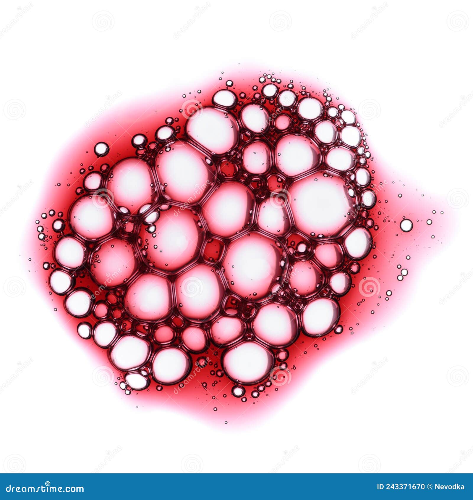 Red Liquid with Air Bubbles Isolated Stock Photo - Image of moisture ...