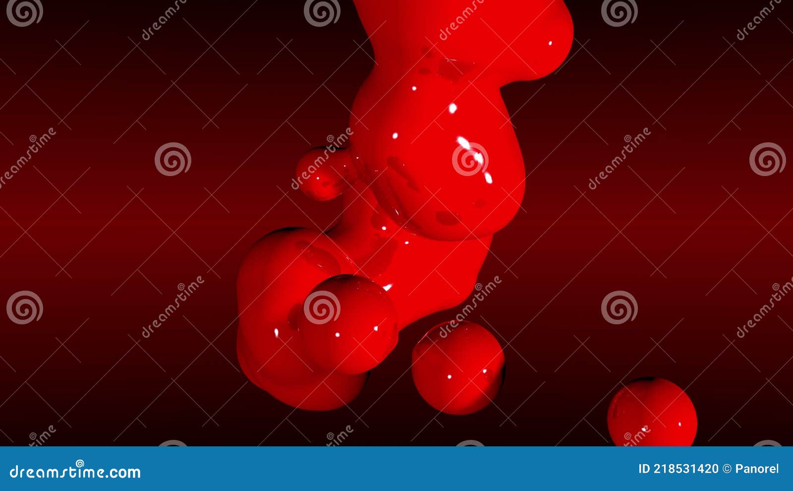 Red Liquid Blobs Animated 3d Background Stock Footage - Video of ...