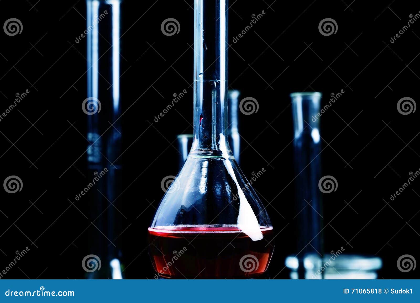 Red Liquid in Chemical Beaker Stock Photo - Image of heavy, industrial ...