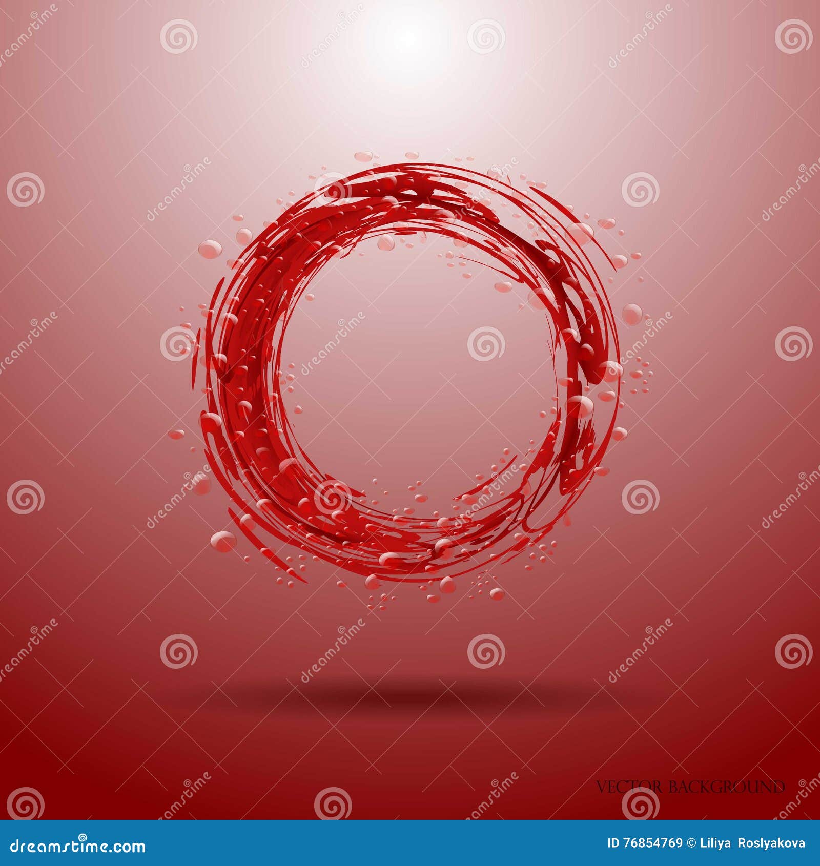 Red Liquid. Circle of Blood. Drops of Blood. Motion, Swirl, Stock ...