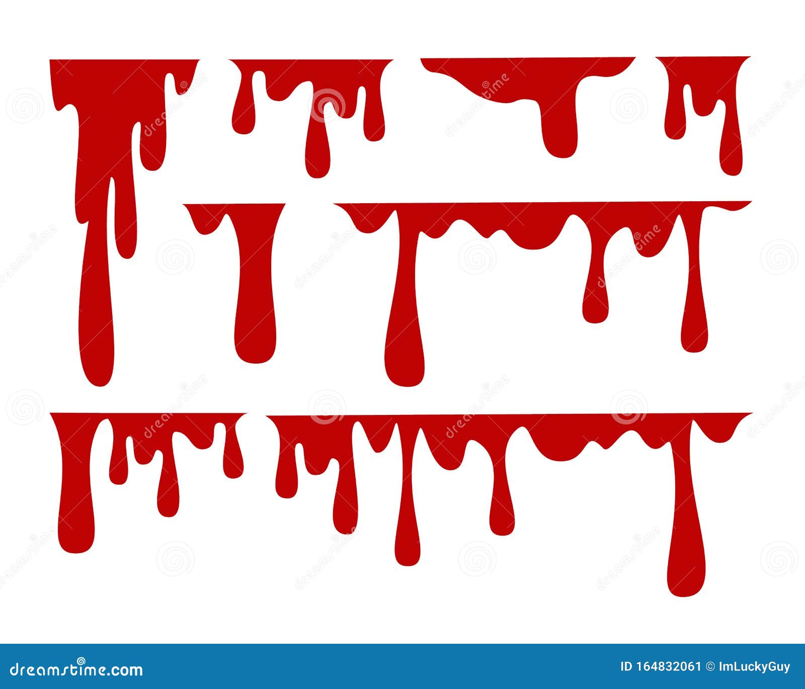 Red Liquid Drip on the Wall Vetor Isolated. Blob and Drop Stock ...