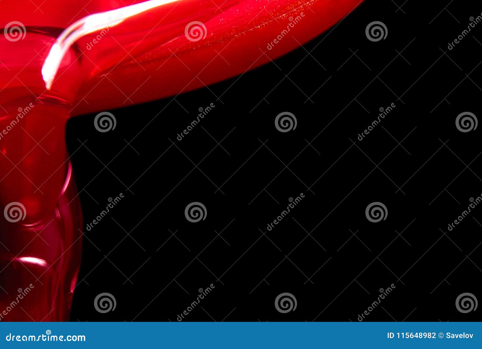 Red Liquid Flowing Macro is on Black Background Stock Photo - Image of ...