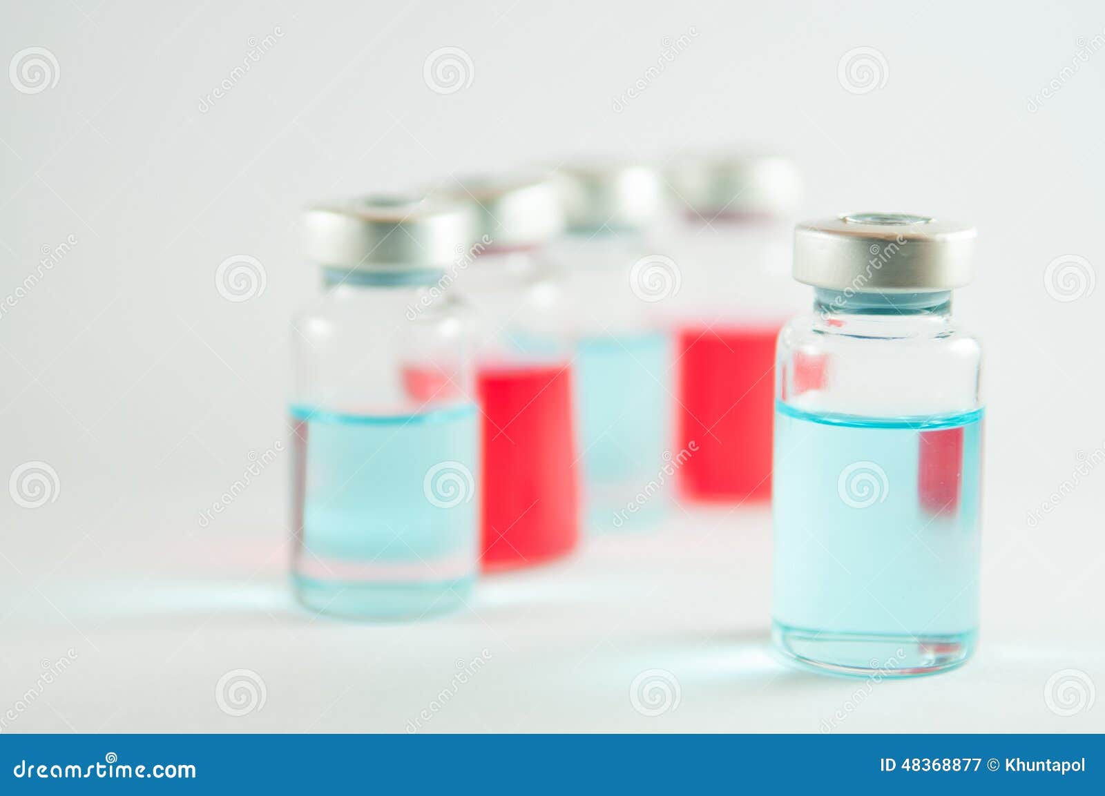 Red Liquid in Injection Vials Stock Image - Image of pharmaceutical ...