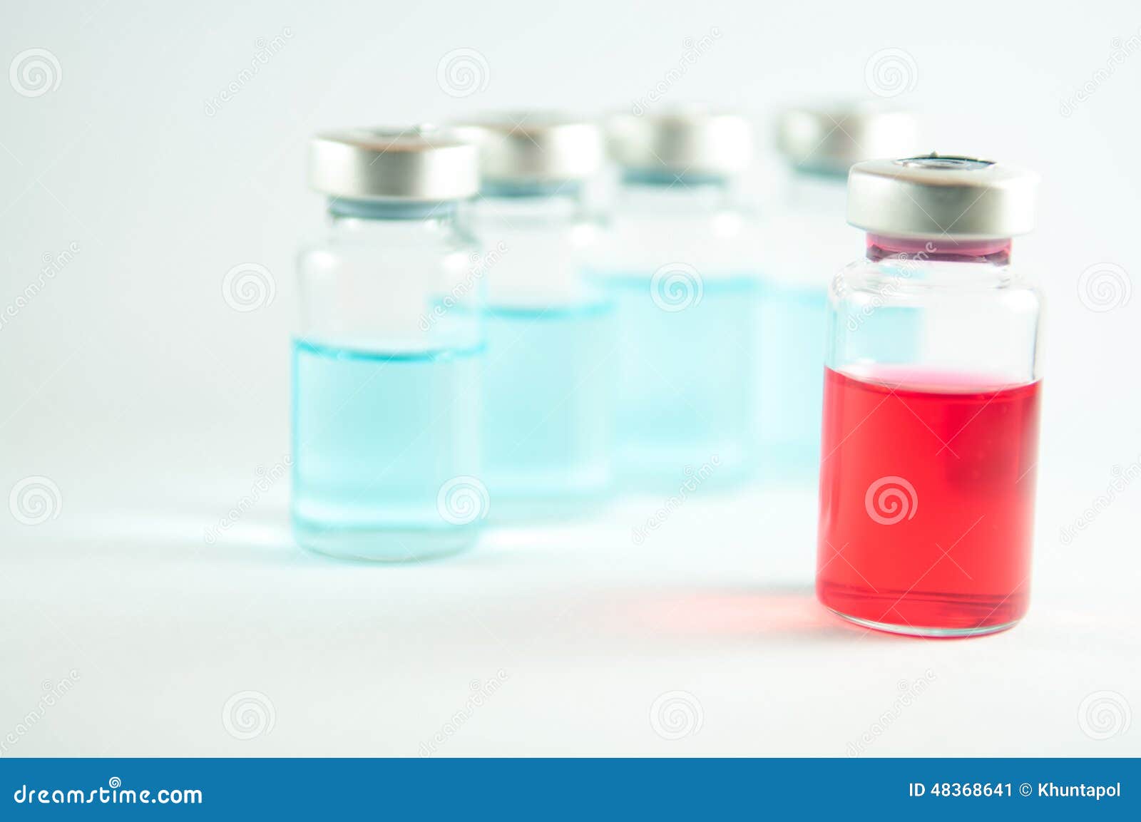 Red Liquid in Injection Vials Stock Image - Image of healthcare, color ...