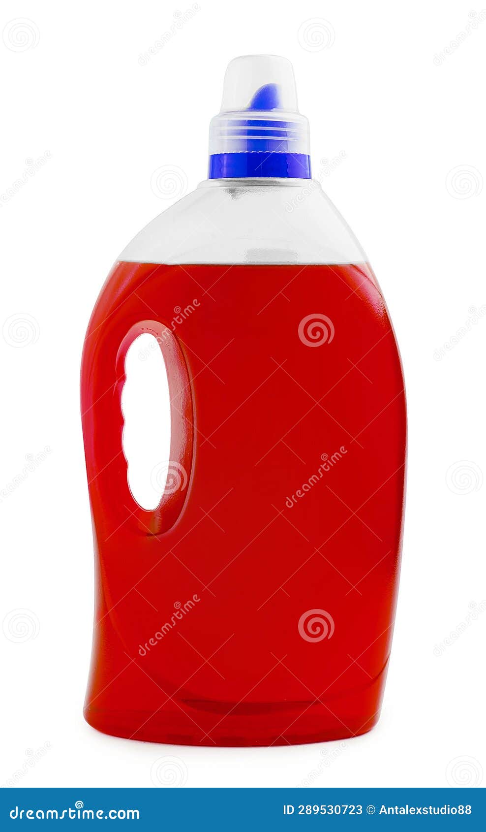 Red Liquid Soap or Detergent in a Plastic Bottle Stock Image - Image of ...