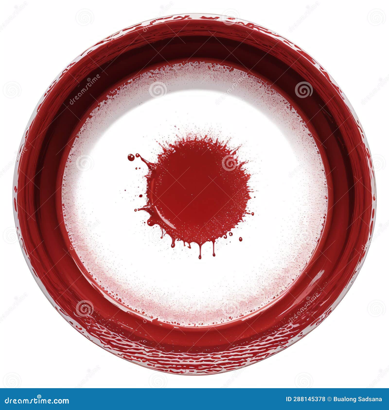 Red Liquid Splash Border Isolated on a White Background. Stock ...