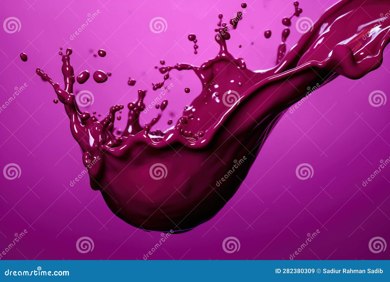 Red Liquid Splash. Flowing Purple Liquid Beetroot Juice or Berry Juice ...
