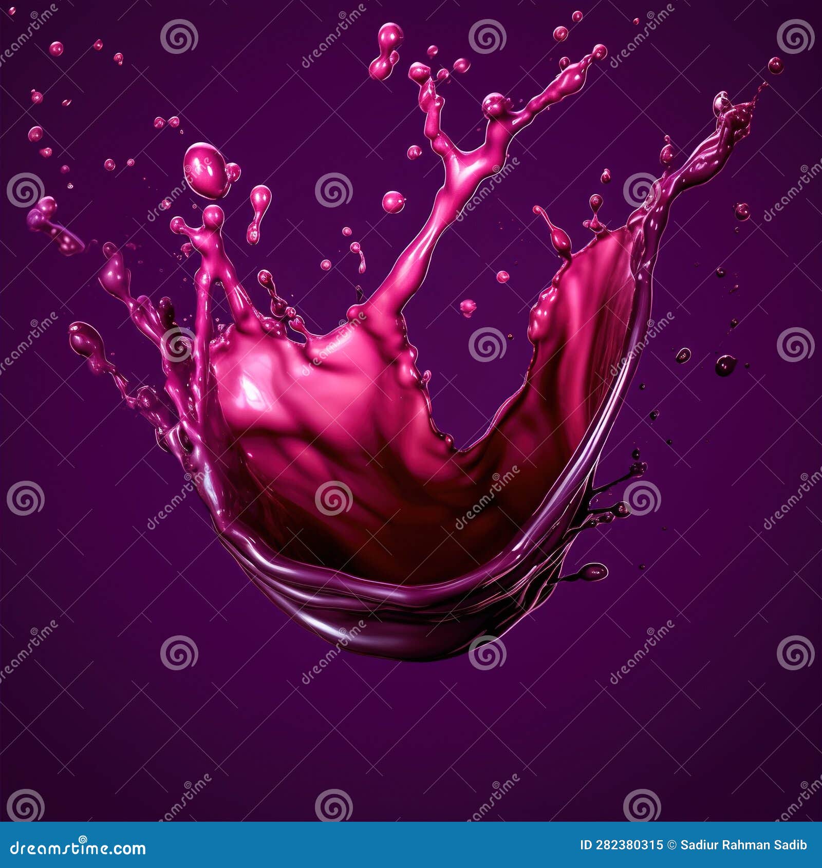 Red Liquid Splash. Flowing Purple Liquid Beetroot Juice or Berry Juice ...