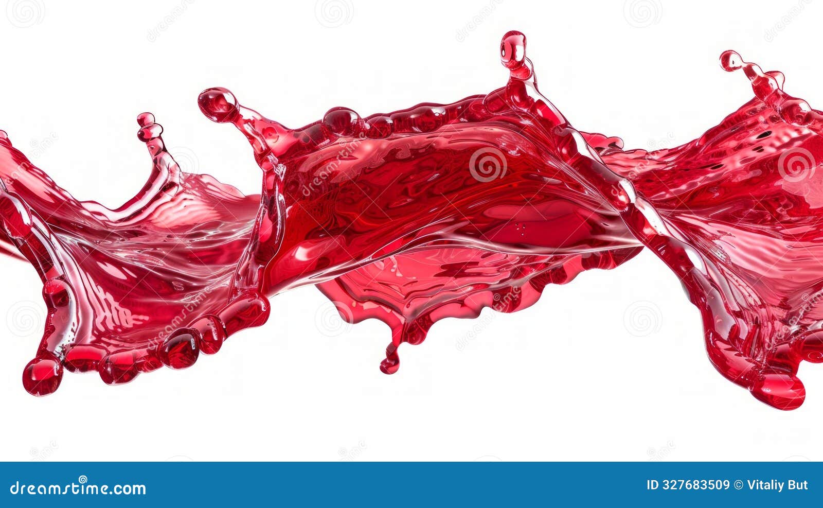 A Red Liquid Splash, Isolated on a White Background, Ready for ...