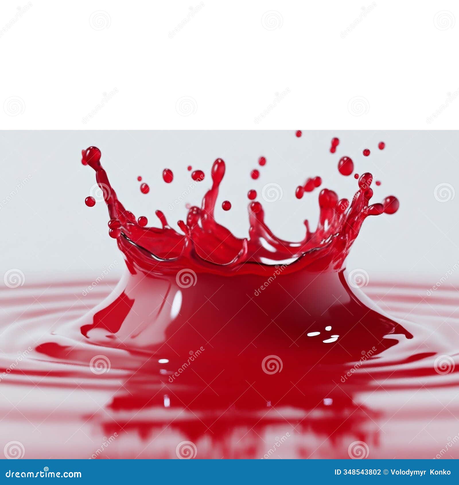 Red Liquid Splash on Transparent Background, Dynamic Motion. Abstract ...
