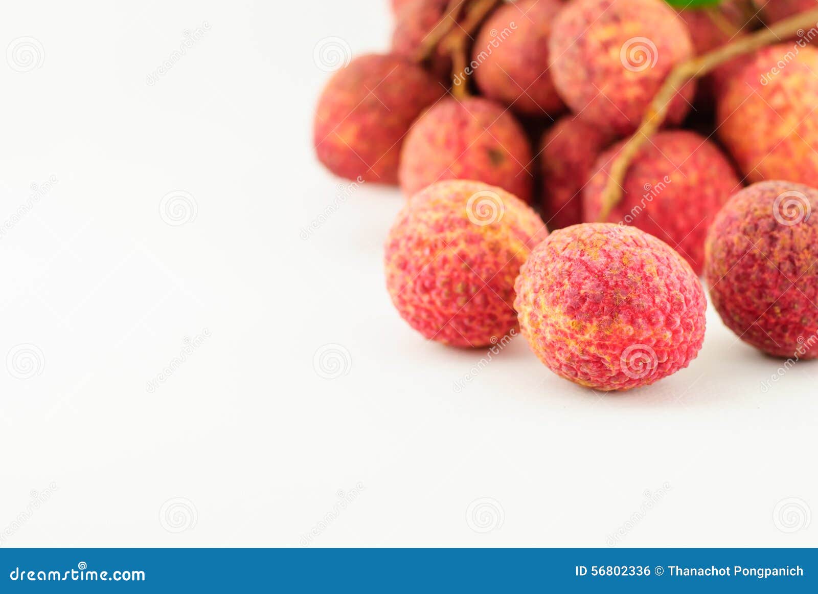 Red Litchi fruit isolated stock photo. Image of lichi - 56802336