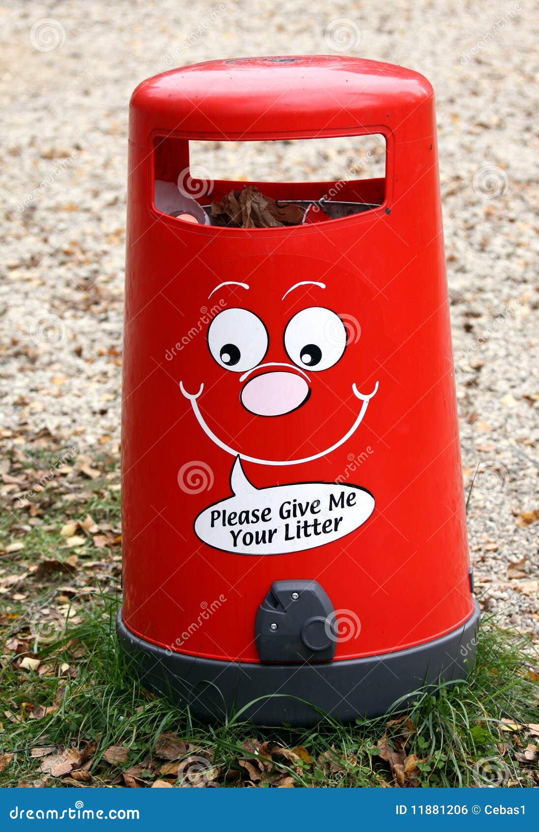 Red litter bin stock photo. Image of trash, outdoors - 11881206