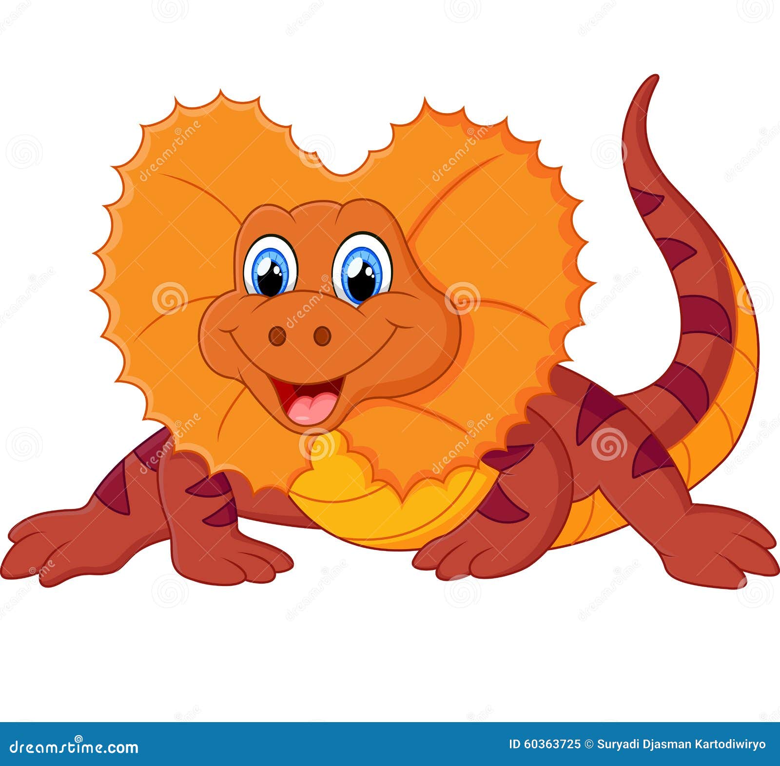 Red lizard cartoon stock illustration. Illustration of graphic - 60363725